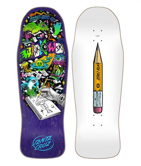 Santa Cruz - Winkowski Sketchbook - 10.34in x 30.54in Skateboard Deck