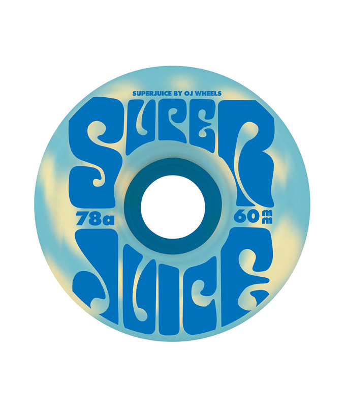 OJ Skateboard Wheels - Super Juice Cream and Sky Blue - 60mm 78a