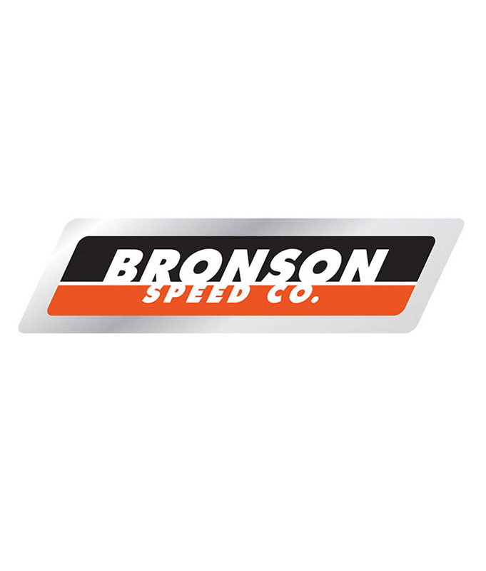 Bronson Speed Co - Logo Strip Black Orange 4.9in - Sticker