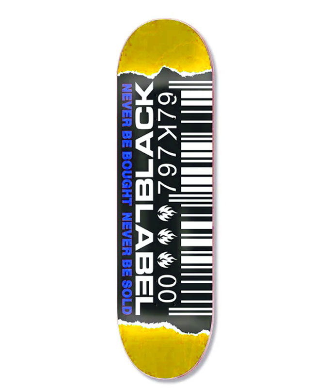 Black Label - Barcode - 8.75in x 32.63in - Flatspot Longboard Shop