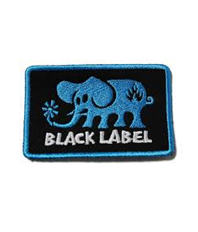 Black label Skateboards - Elephant Blue 3.25in x 2in - Patch