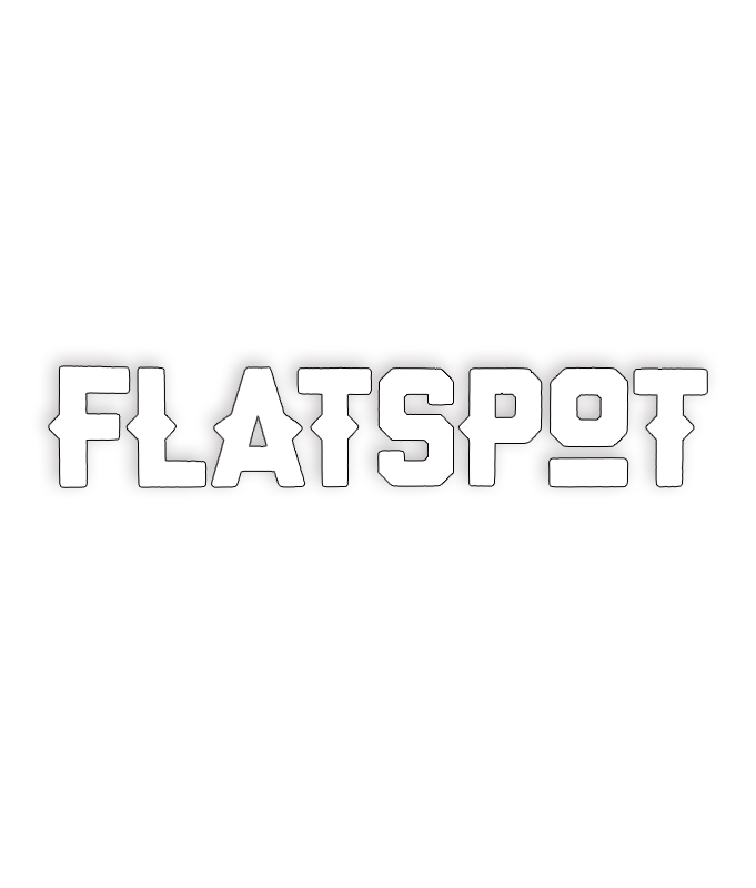 Flatspot - Alt Bar Logo Decal (Large) - WHITE - Flatspot Longboard Shop