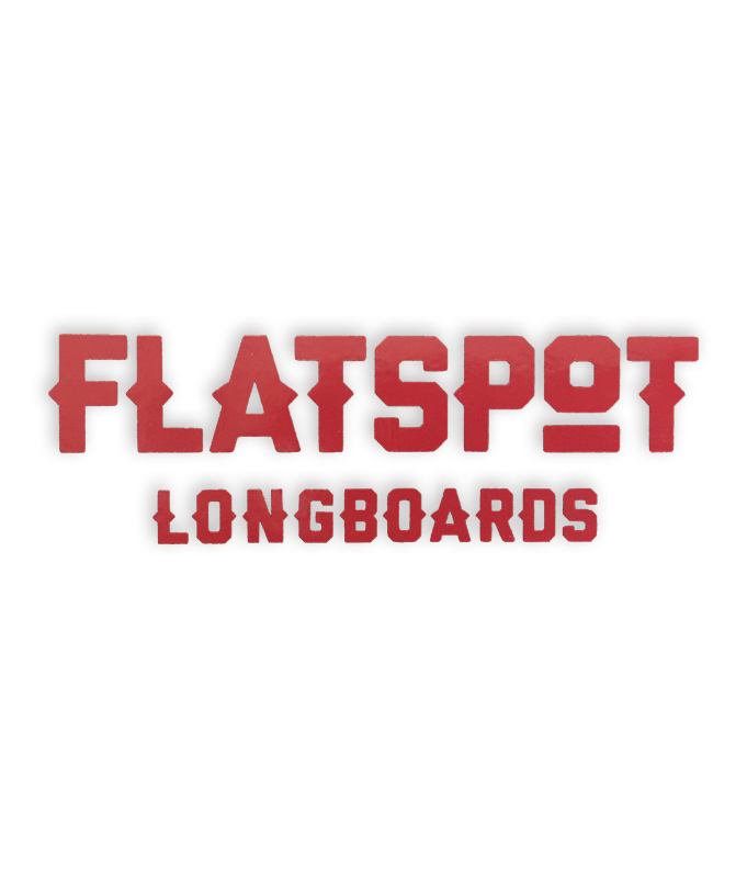 Flatspot - Bar Logo Decal (Large) - RED - Flatspot Longboard Shop