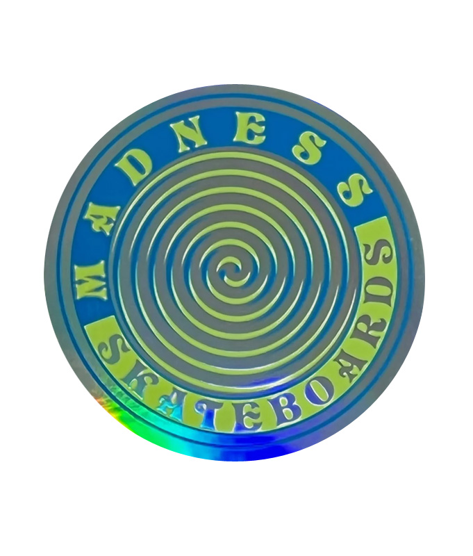 Madness Skateboards - Swirl Holographic Logo 3.25in - Sticker