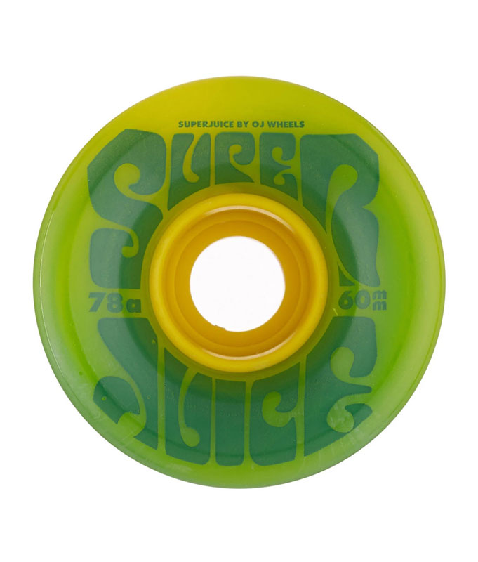 OJ - Super Juice Swirl Green Yellow - 60mm x 78a - Flatspot Longboard Shop