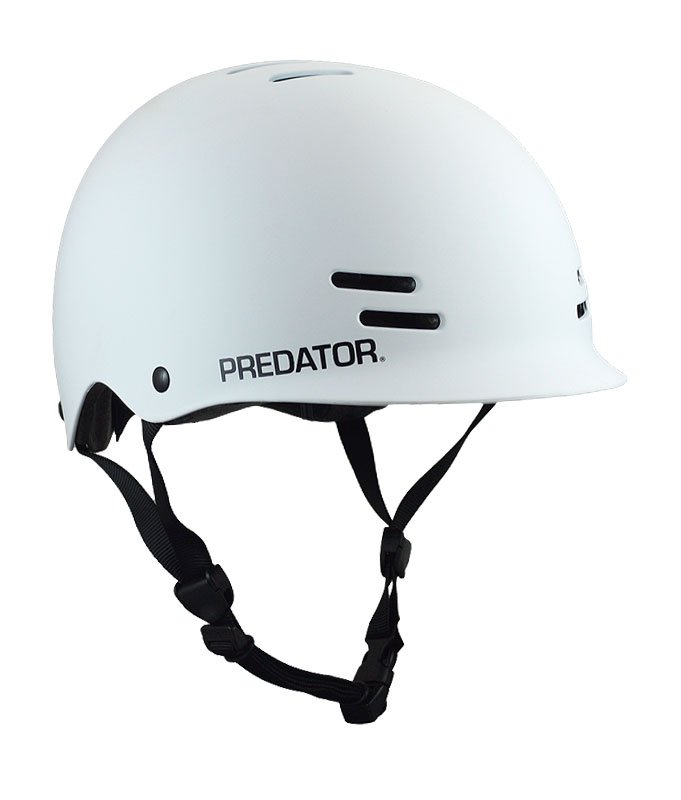Predator Helmets FR7 Certified Matte White Skateboard Helmet
