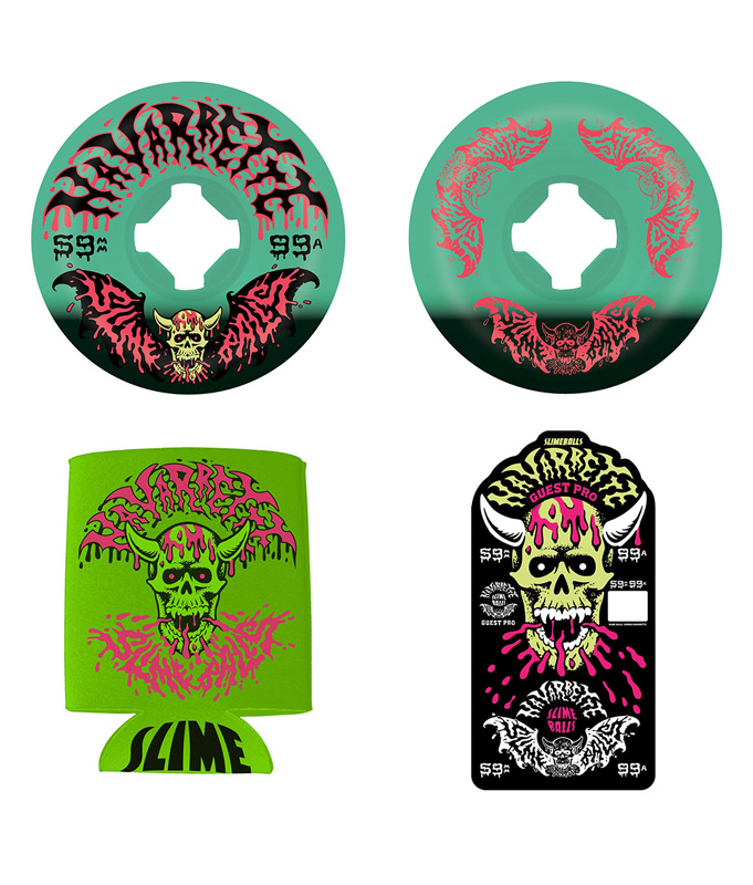 Slime Balls Navarrette Speed Balls Green Black 59mm 99a Wheels