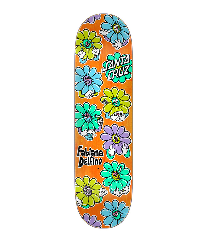 Santa Cruz - Delfino Wildflower Pro Skateboard Deck - 8.50in x 31.60in