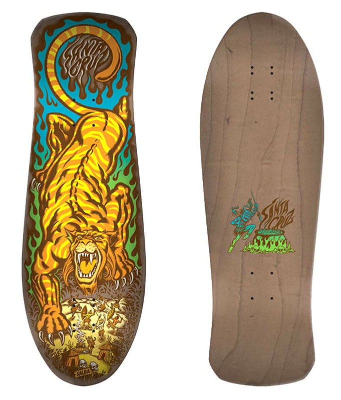 Santa Cruz - Salba Tiger Reissue - 10.3in x 31.1in - Flatspot Longboard ...