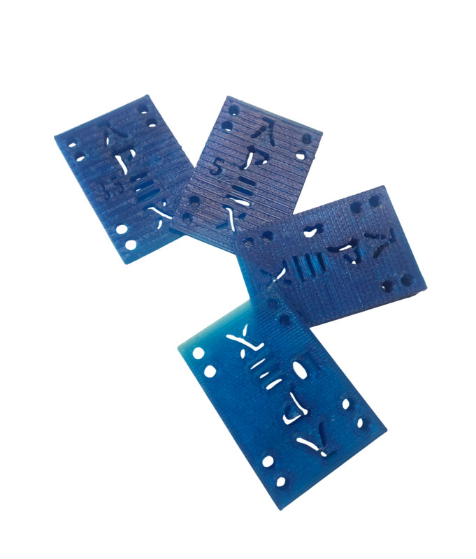 Apex Prototyping Blue Translucent 90a Angled Riser Pads