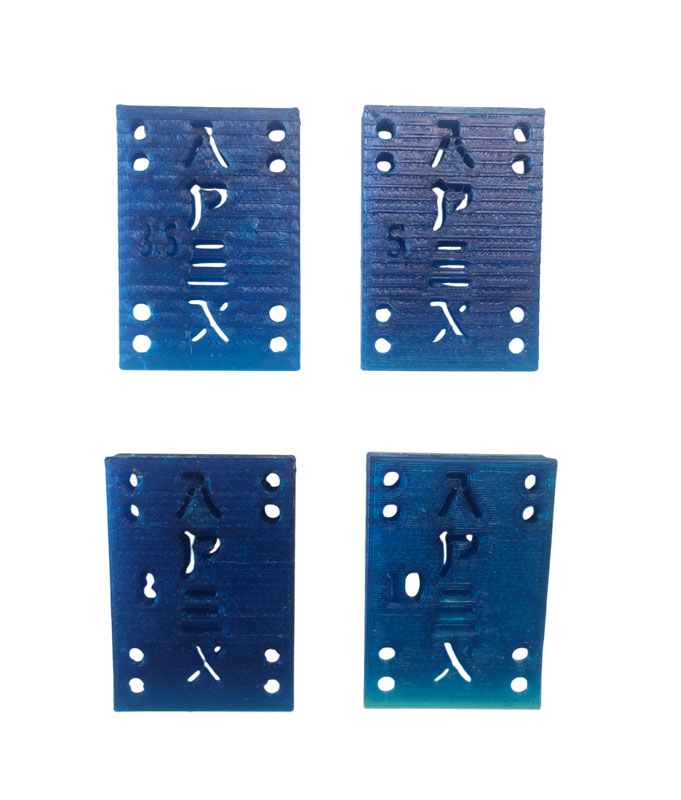 Apex Prototyping Blue Translucent 90a Angled Riser Pads