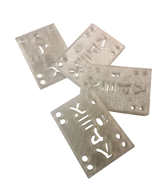 Apex Prototyping Clear Translucent 90a Angled Riser Pads