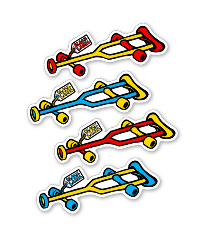 Black Label Skateboards - Crutch - Sticker Assorted