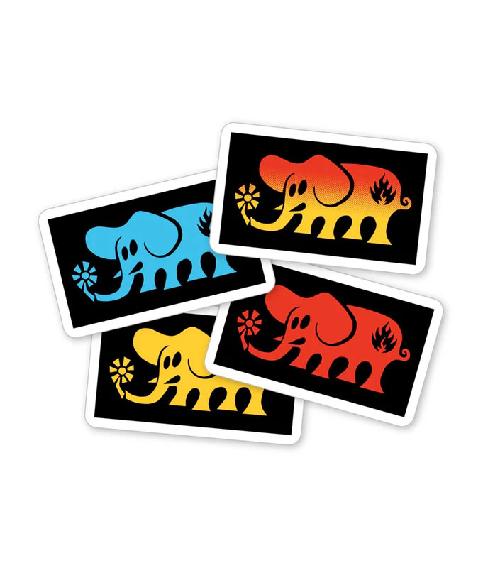 Black Label Skateboards - Elephant Block - Sticker Assorted