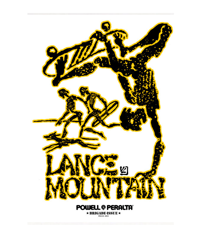 Powell Peralta - Lance Mountain Future Primitive 4.5in Yellow - Sticker