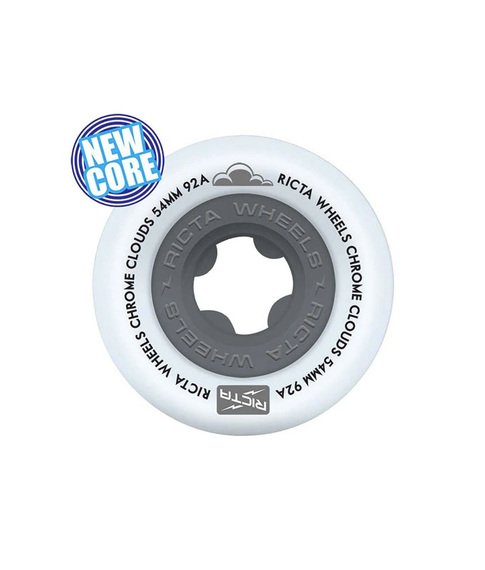 Ricta Wheels - Chrome Clouds Black - 56mm 92a - Flatspot Longboard Shop