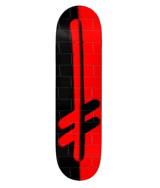 Deathwish Skateboards OG Logo Split Bricks Red Black 8.0 inch - Deck