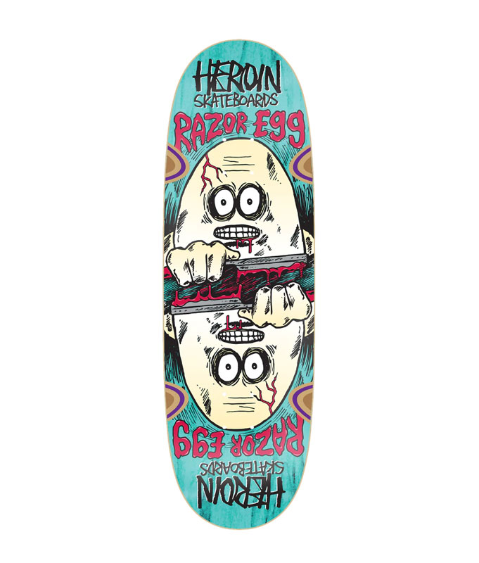 Heroin Skateboards Razor Egg Symmetrical 9.5 inch Deck