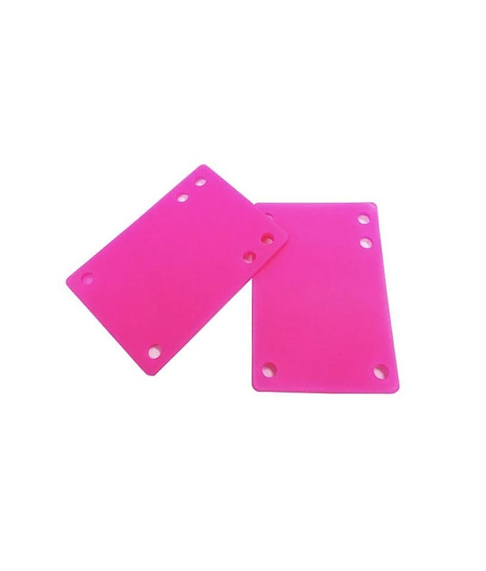 Industrial - Rubber Riser Pads 1/8in - Neon Pink - Flatspot Longboard Shop