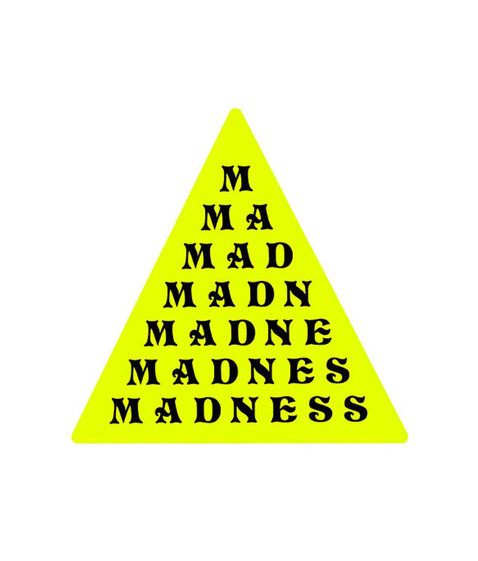 Madness Skateboards - Pyramid Yellow - Skateboard Sticker