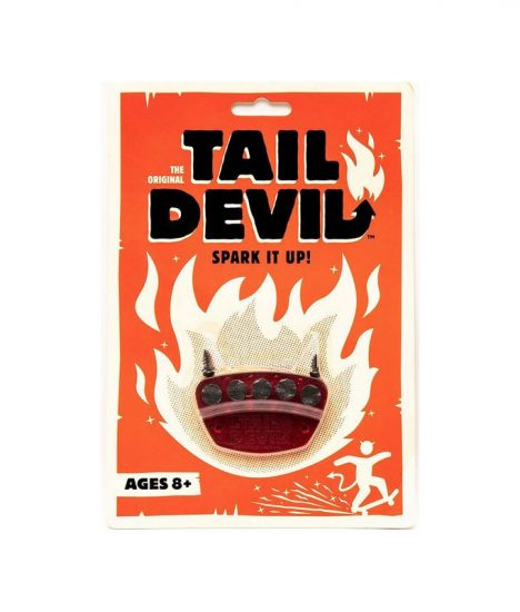 Original Tail Devil Skateboard Spark Skid Plates Sparking Flint Red
