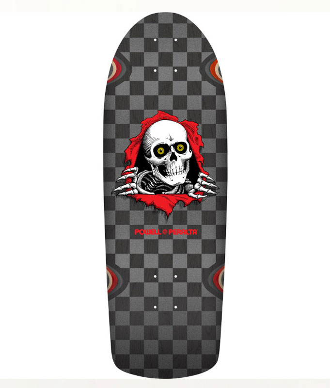 Powell Peralta OG Ripper Checker Silver/Black Stain Reissue Deck 10.0in