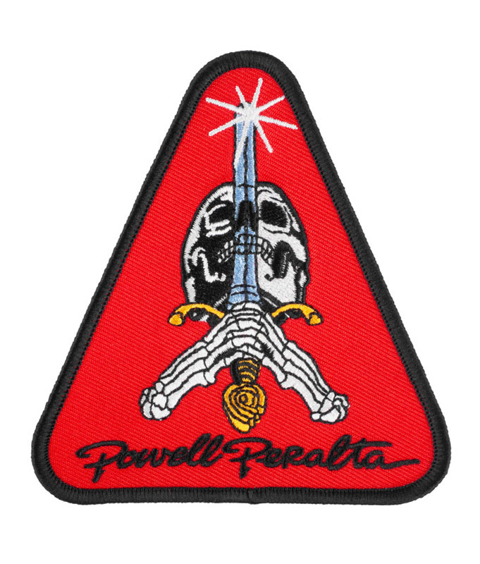 Powell Peralta - Rodriguez Skull and Sword - Iron On Patch
