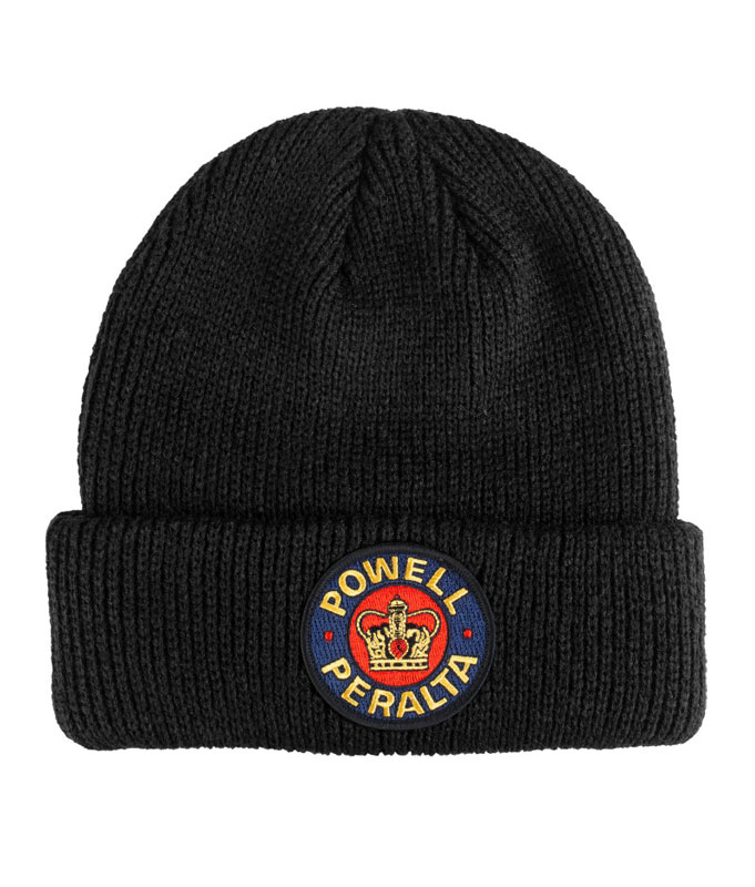 Powell Peralta Skateboards Supreme Patch Black Beanie