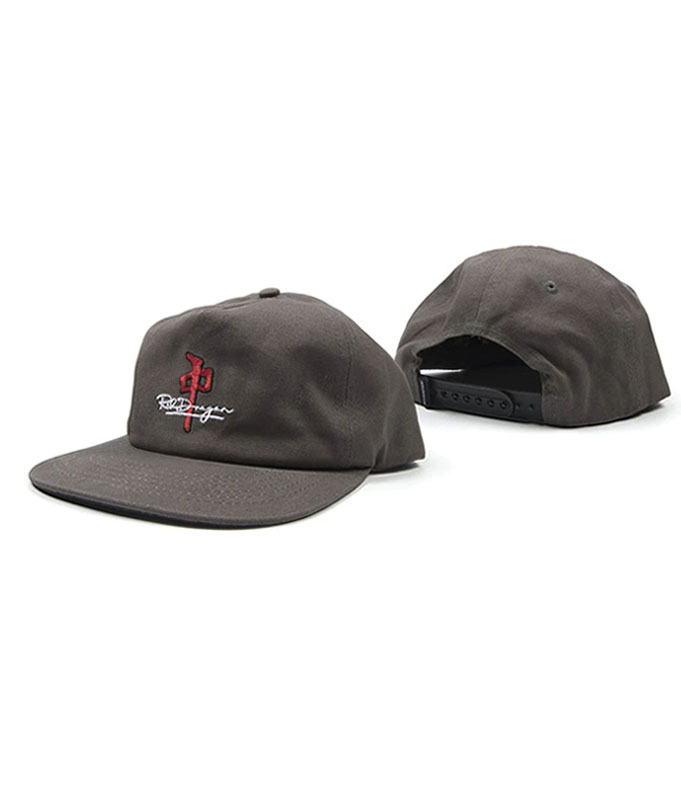 RDS - Unstructured Signature Snapback Cap - Grey - Flatspot Longboard Shop