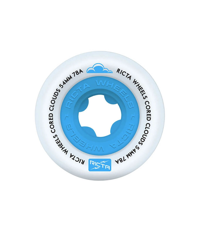 Ricta Wheels - Cored Clouds Blue - 54mm 78a - Flatspot Longboard Shop