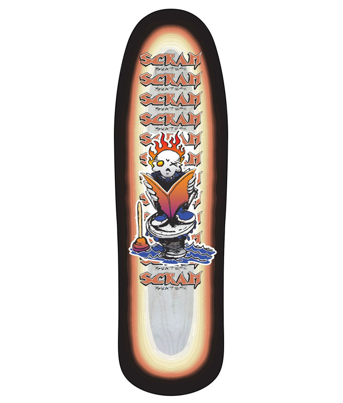 Scram Skates - Book - 9.5in x 32.0in skateboard deck