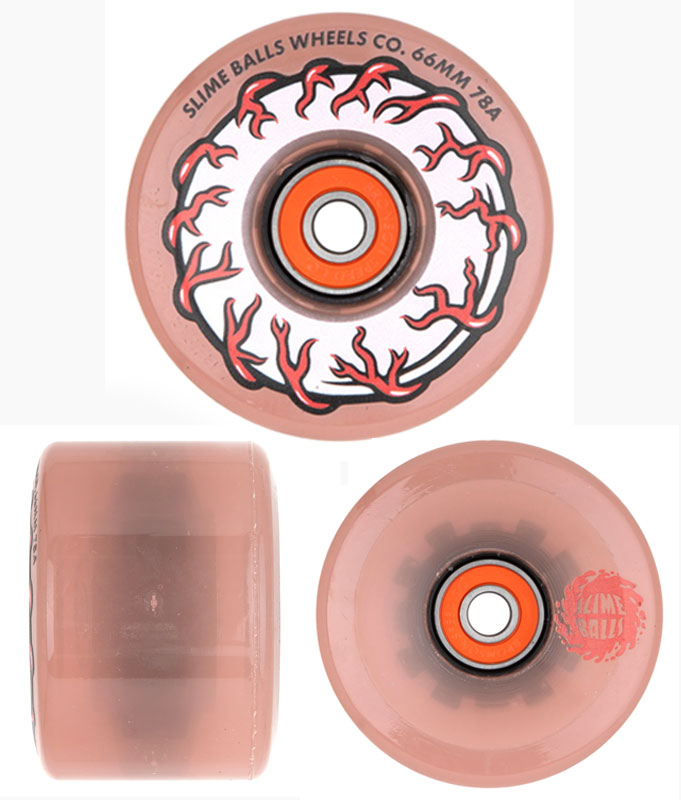 Slime Balls - Pink Eyes Light Ups OG Slime Trans Pink LED - 66mm x 78a