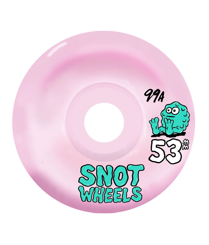 Snot Skateboard Wheels - Team 53s Pink Conical - 53mm 99a
