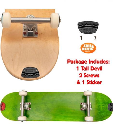 Original Tail Devil Skateboard Spark Skid Plates Sparking Flint Red