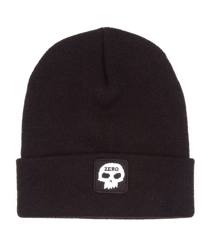 Zero Skateboards Skull Patch Logo Beanie Toque Black